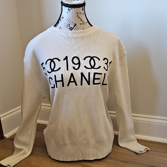 CHANEL | Sweaters | Chanel White Sweater | Poshmark